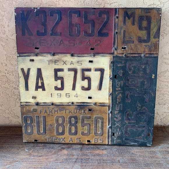 Art | Rustic License Plate Wall Art | Poshmark